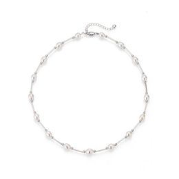Firetti Perlenkette Schmuck Geschenk Halsschmuck Halskette Halsreif Collier Perle, mit Süßwasserzuchtperlen, Made in Germany, silberfarben|weiß