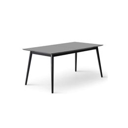 Hammel Furniture Esstisch Meza Designtisch mit Auszugsfunktion und 2 Einlegeplatten, bootsförmige Tischplatte MDF, Massivholzgestell, in zwei Breiten, grau