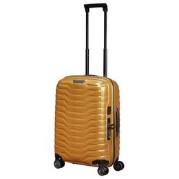 Samsonite Koffer PROXIS 55 exp, 4 Rollen, Handgepäck-Koffer Reisekoffer TSA-Zahlenschloss USB-Schleuse, goldfarben