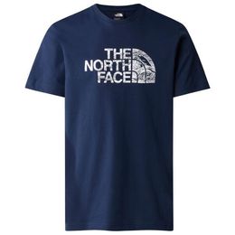 The North Face - S/S Woodcut Dome Tee - T-Shirt Gr S blau