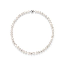 Firetti Perlenkette Schmuck Geschenk Halsschmuck Halskette Perle, mit Süßwasserzuchtperle, silberfarben|weiß