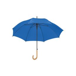 Livepac Office Stockregenschirm Automatik-Regenschirm mit Holzgriff und Holzspitzen / Farbe: blau