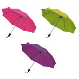 Livepac Office Taschenregenschirm 3x Taschen-Regenschirm / mit Schutzhülle / Farbe: je 1x pink