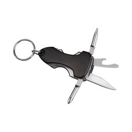 Livepac Office Schlüsselanhänger Multitool / mit LED und Schlüsselanhänger / Taschenmesser / Farbe: sch