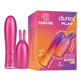 Durex Tease & Vibe - 2 in 1 Vibrator, 10,4 cm