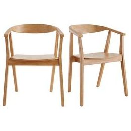 Miliboo Skandinavische Stühle aus Holz (2er-Set) BAHIA