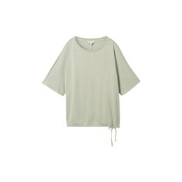 Tom Tailor Damen T-Shirt mit Rundhalsausschnitt, grün, Uni, Gr. XXXL