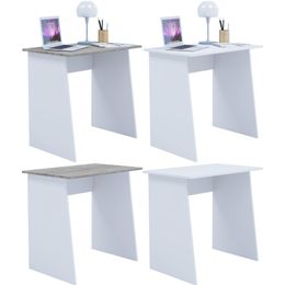 Vcm Computertisch Ma&szlig;e ca. H. 74 x B. 80 x T. 50 cm stylische Seitenteile Schreibtisch - Masola Mini