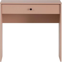 Schildmeyer Schminktisch Smash, Breite 80 cm, Laptoptisch, Konsolentisch, Schublade mit Teilauszug und hochwertigen Metallbeschlägen, rosa