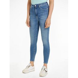 Calvin Klein Jeans Skinny-fit-Jeans HIGH RISE SUPER SKINNY ANKLE in klassischer 5-Pocket-Form, blau