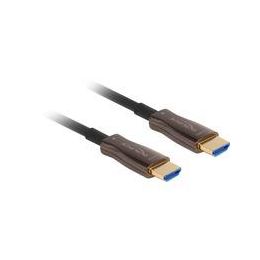 Delock Aktives Optisches HDMI Kabel 8k 60Hz schwarz, 20 Meter Verwendung: Verbindung zwischen z.B. TVs, Blu-ray Playern, Monitoren, Beamern Anschlüsse: 1x HDMI (Stecker) auf 1x HDMI (Stecker) Version: HDMI High Speed