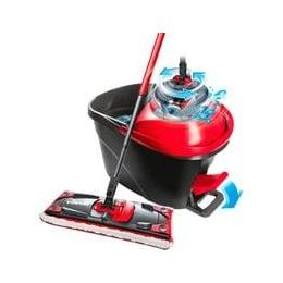 Vileda Wischer ULTRAMAX 2in1 TURBO Komplettset, Bodenwischer schwarz/rot