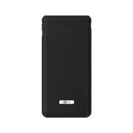 goobay Wireless Schnelllade-Powerbank 10000mAh schwarz, PD, QC 3.0, 10.000 mAh Kapazität: 10.000 mAh, 37 Wh Akku-Technologie: Lithium-Polymer-Akku Ladeanschlüsse: 2x USB-A, 1x USB-C Stromquelle: USB-C, Micro-USB