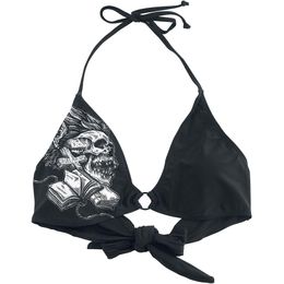 Rock Rebel by EMP Bikinioberteil mit Skull Print Bikini-Oberteil schwarz in L
