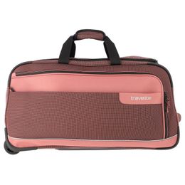 Travelite Reisetasche VIIA, Duffle Bag Sporttasche mit Trolleyfunktion, rot