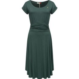 Ragwear Sommerkleid Ivone Solid leichtes Jersey-Kleid in melierter Optik, grün
