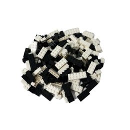 Lego® Steine Hochsteine Weiss & Schwarz - Teile 200x