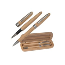 Livepac Office Kugelschreiber Holz Schreibset / aus Ahorn / mit Kugelschreiber + Rollerball