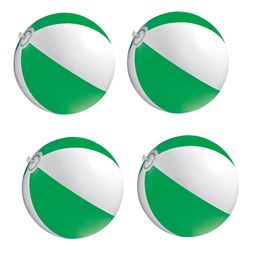 Livepac Office Wasserball 4x Strandball / Wasserball / Farbe: grün-weiß