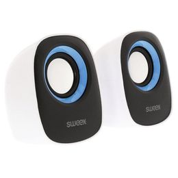 Sweex Lautsprecher Set – Kompakte USB-Mini-Lautsprecher für Unterwegs Portable-Lautsprecher (kompakte Größe)