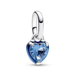 Pandora Charm-Einhänger Blaues Chakra Herz Mini Charm Anhänger von Pandora