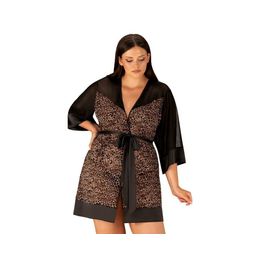 Obsessive Kimono OB Allunes peignoir black-leo Size Plus 2XL/3XL