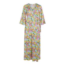 Vila Shirtkleid Legeres Blusenkleid mit Kimono Ärmel Midi Dress VISUNA (knielang) 6975 in Gelb