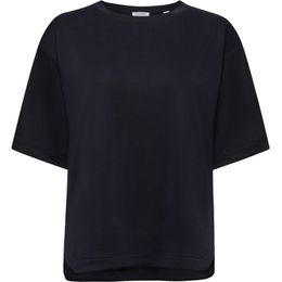 Esprit T-Shirt, überschnittene Schultern, Seitenschlitze, für Damen, schwarz, L