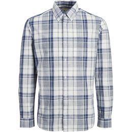 Jack & Jones ORIGINALS by JACK & JONES Freizeithemd, Comfort-Fit, Langarm, Button-Down-Kragen, für Herren, blau, XL