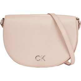 Calvin Klein Umhängetasche, Emblem, Leder-Optik, für Damen, rosa