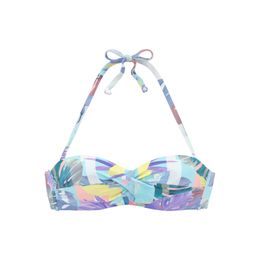 Venice Beach Bikinitop Damen Gr&ouml;&szlig;e 70 aqua / gelb / lila / puder