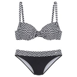 JETTE Bikini Damen Gr&ouml;&szlig;e M schwarz / wei&szlig;