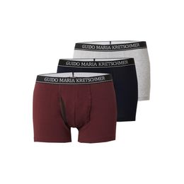 Guido Maria Kretschmer Men Boxershorts 'Can' Herren Gr&ouml;&szlig;e L burgunder / schwarz / wei&szlig;