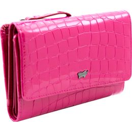 Braun Büffel BRAUN BÜFFEL Brieftasche, Leder, Kroko-Optik, für Damen, pink