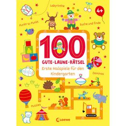 Loewe 100 Gute-Laune-Rätsel - Erste Malspiele für den Kindergarten, Kartoniert (TB)