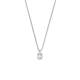 Paul Valentine Pavé Emerald Necklace Silver