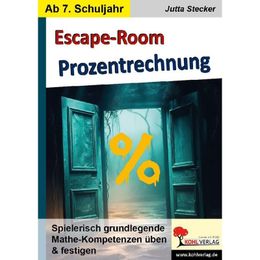 Escape-Room Mathematik / Band 1: Prozentrechnung - Jutta Stecker, Kartoniert (TB)