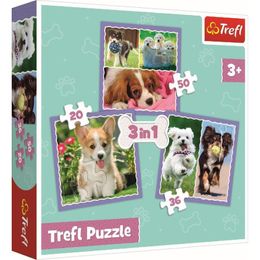 Trefl 3 in 1 Puzzle - Hunde (Kinderpuzzle)