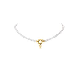 Paul Valentine Allure Pearl Necklace Gold