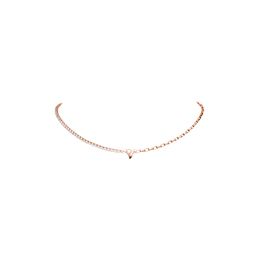 Paul Valentine PV Tennis & Chain Necklace 14K Rose Gold Plated