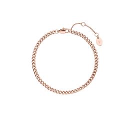 Paul Valentine Delicate Curb Bracelet 14K Rose Gold Plated