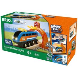 Brio World 33971 Smart Tech Sound Lok mit Aufnahmefunktion - Elektrischer Zug mit Tunnel - Interaktives Spielzeug empfohlen ab 3 Jahren