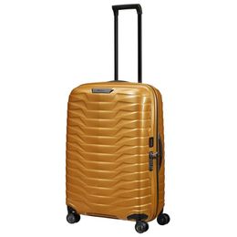 Samsonite Koffer PROXIS 69, 4 Rollen, Trolley Reisegepäck Hartschalenkoffer Reisekoffer TSA-Zahlenschloss, goldfarben