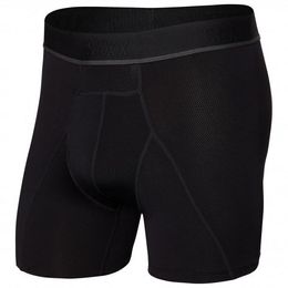 SAXX - Kinetic Light-Compression Mesh Boxer Brief - Kunstfaserunterwäsche Gr M schwarz