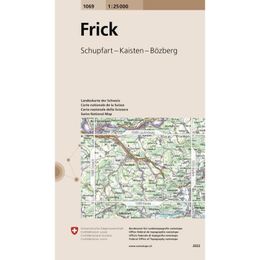 Swisstopo Landeskarte der Schweiz 1069 Frick, Karte (im Sinne von Landkarte)