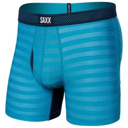 SAXX - Droptemp Cooling Mesh Boxer Brief Fly - Kunstfaserunterwäsche Gr S blau