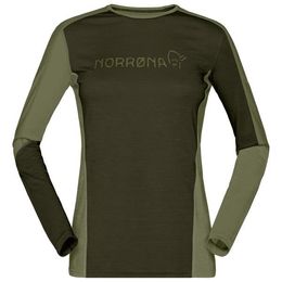 Norröna Norrøna - Women's Falketind Equaliser Merino Round Neck - Merinoshirt Gr XL oliv