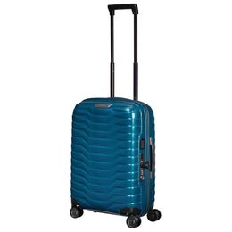 Samsonite Koffer PROXIS 55 exp, 4 Rollen, Handgepäck-Koffer Reisekoffer TSA-Zahlenschloss USB-Schleuse, blau