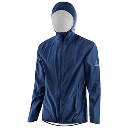 Löffler Löffler - Hooded Jacket WPM Pocket - Regenjacke Gr 48 blau