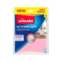 Vileda Allzwecktuch Actifibre Soft, 2er Set, Staubwischer rosa